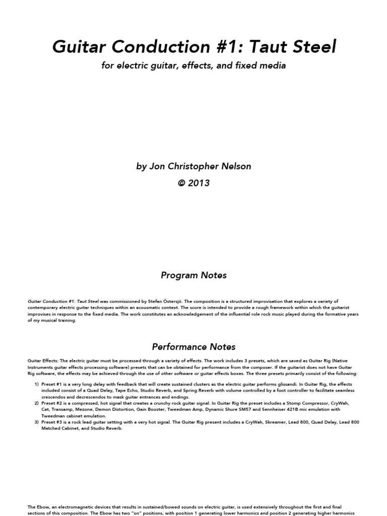 Guitarconductionscore | PDF