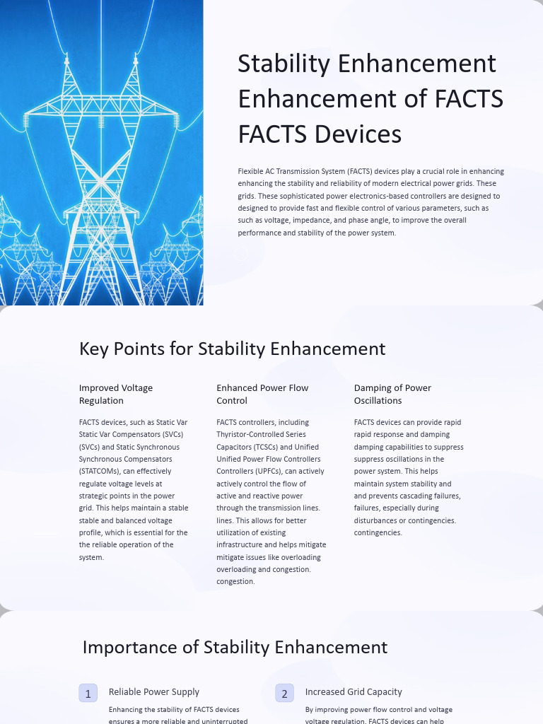 Stability Enhancement of FACTS Devices | PDF