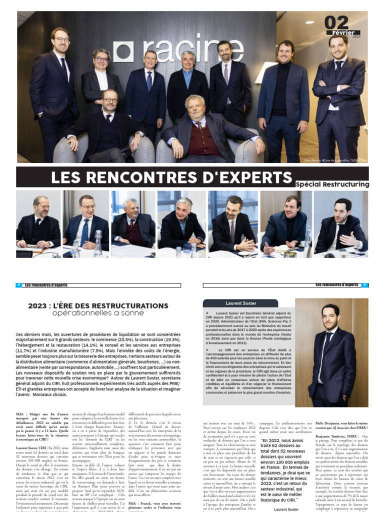 Table Ronde Restructuring Fevrier 2023 | PDF