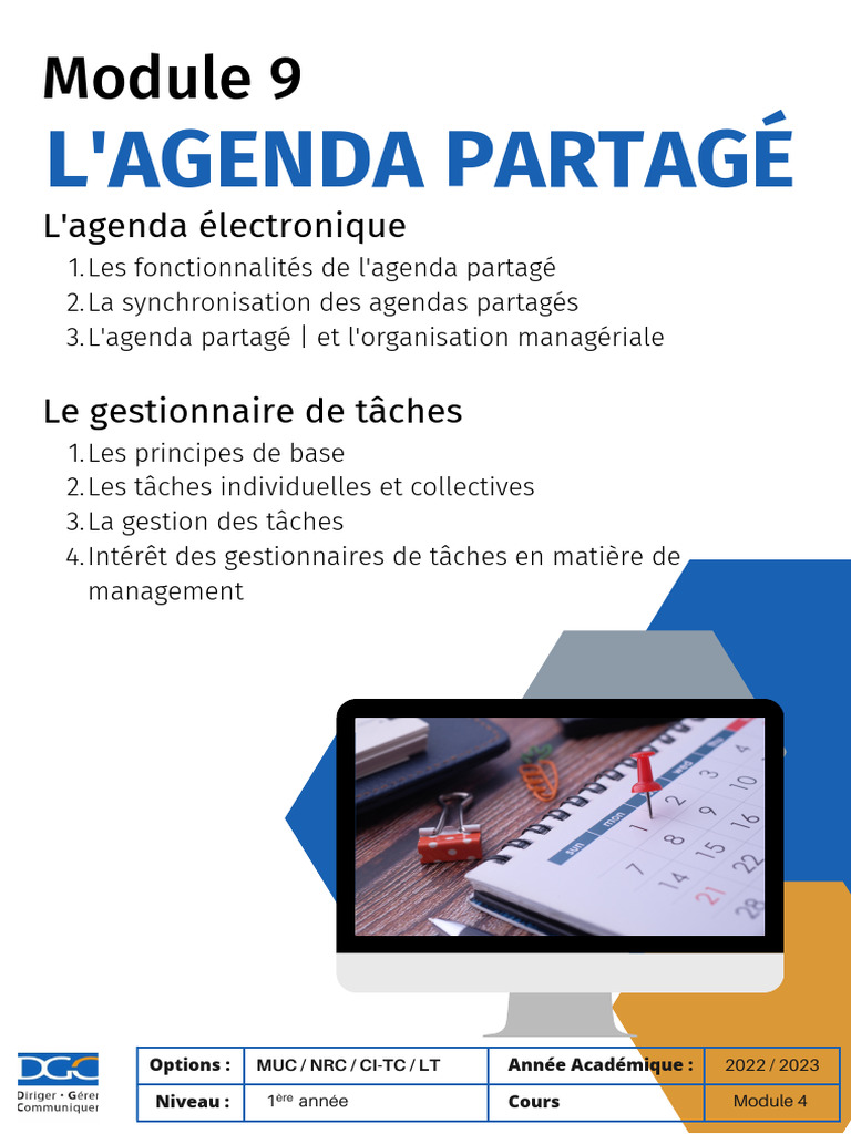 CHAPITRE 9 Les Agendas Partagés | PDF