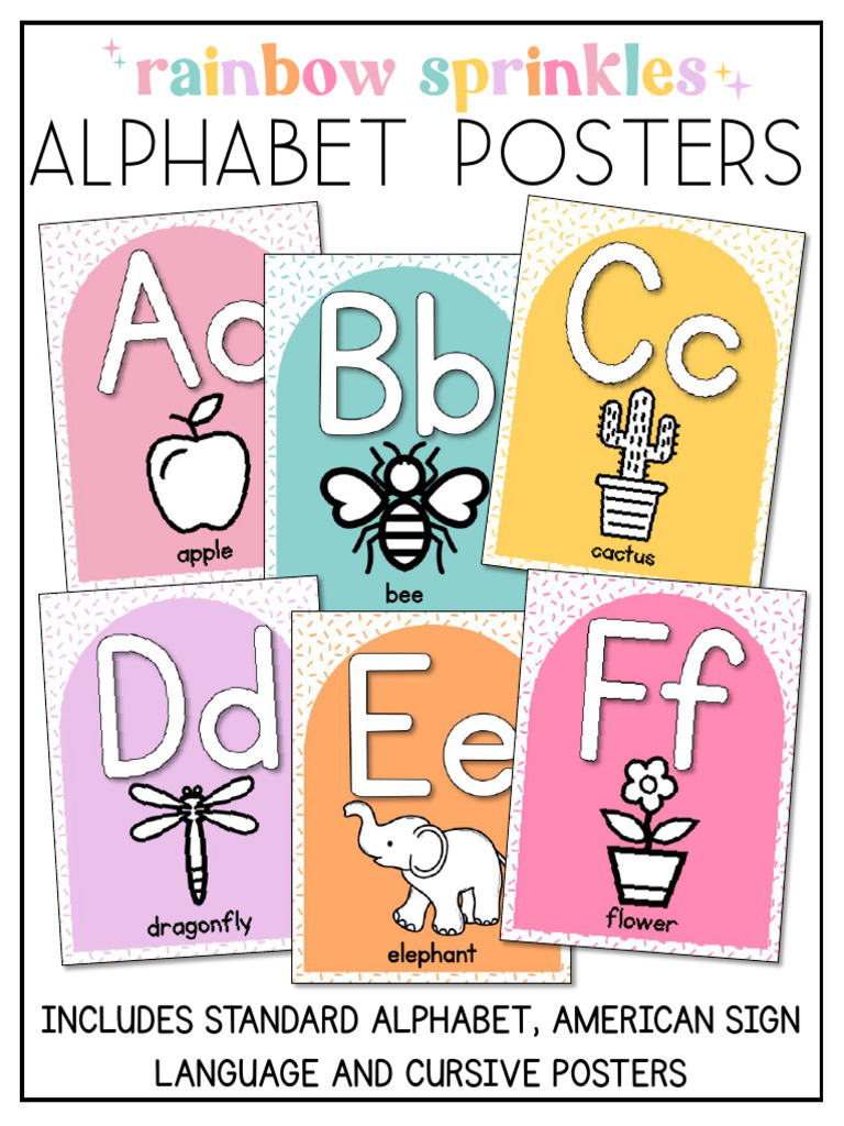 RainbowSprinklesAlphabetPosters Min | PDF
