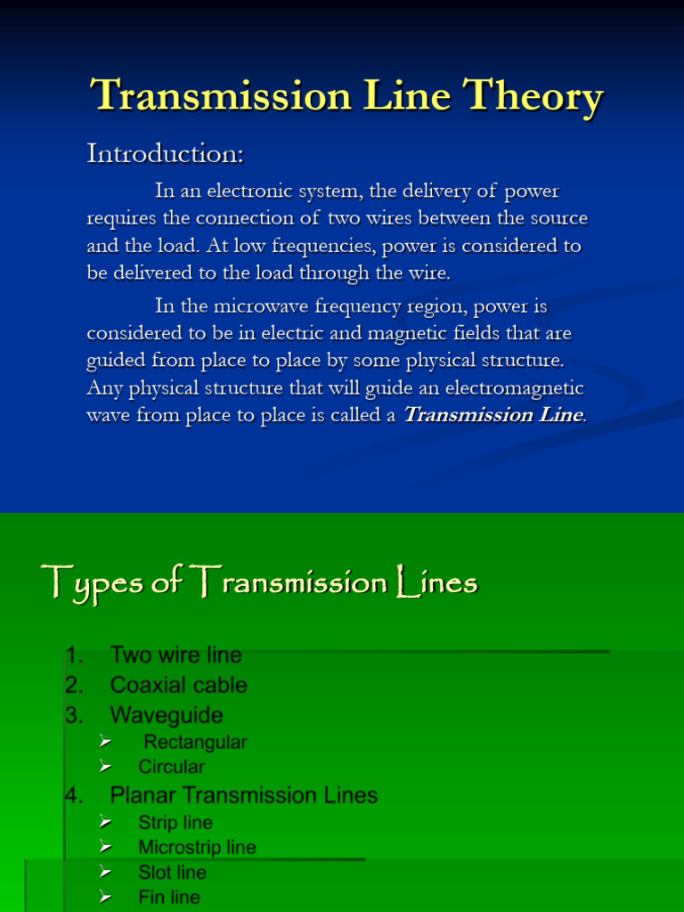 Transmission Line Theory | PDF