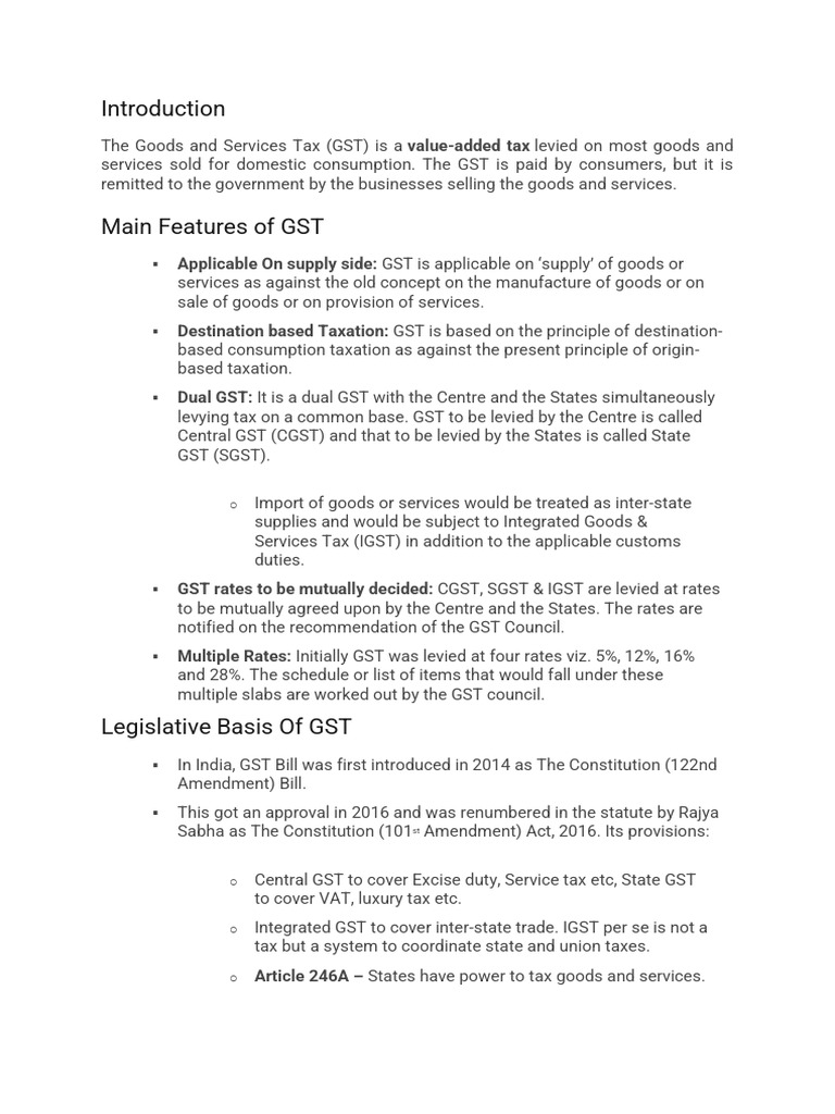 GST | PDF