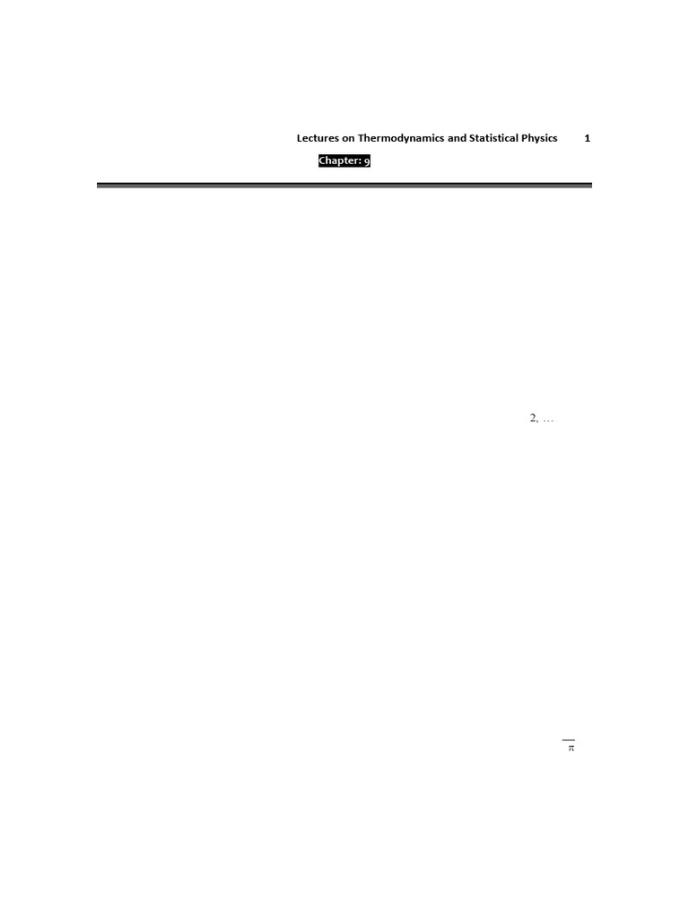 Chapter 9 (Quantum Statistical Physics) | PDF | Photon | Physical Sciences