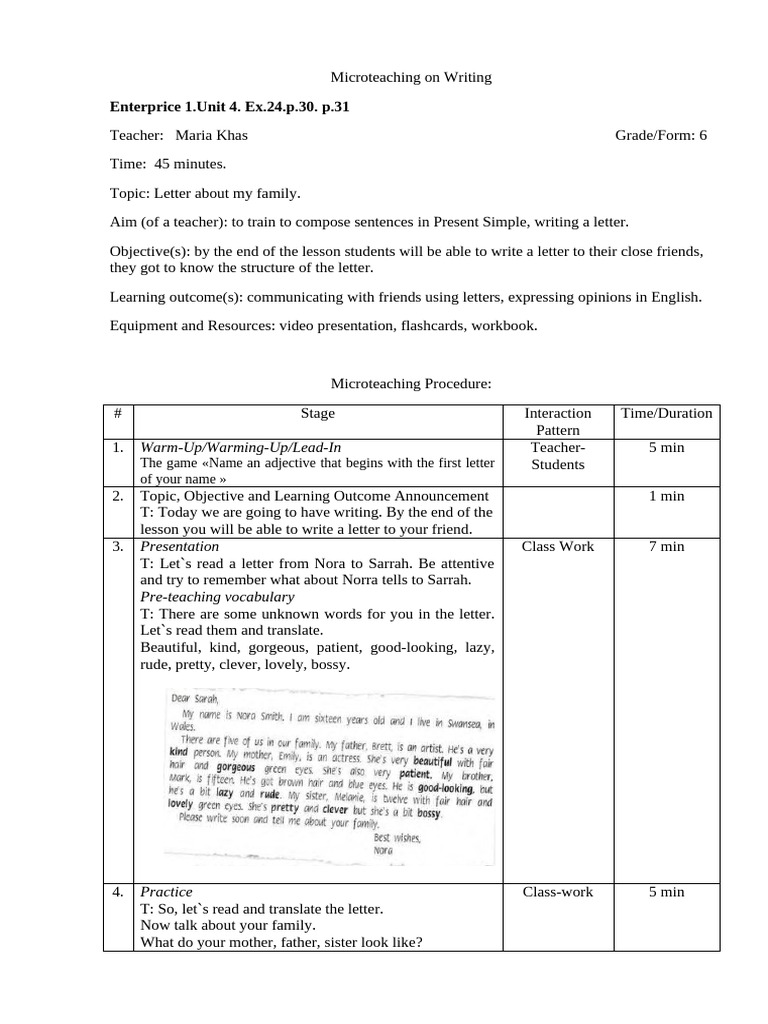 Microteaching On Writing | PDF