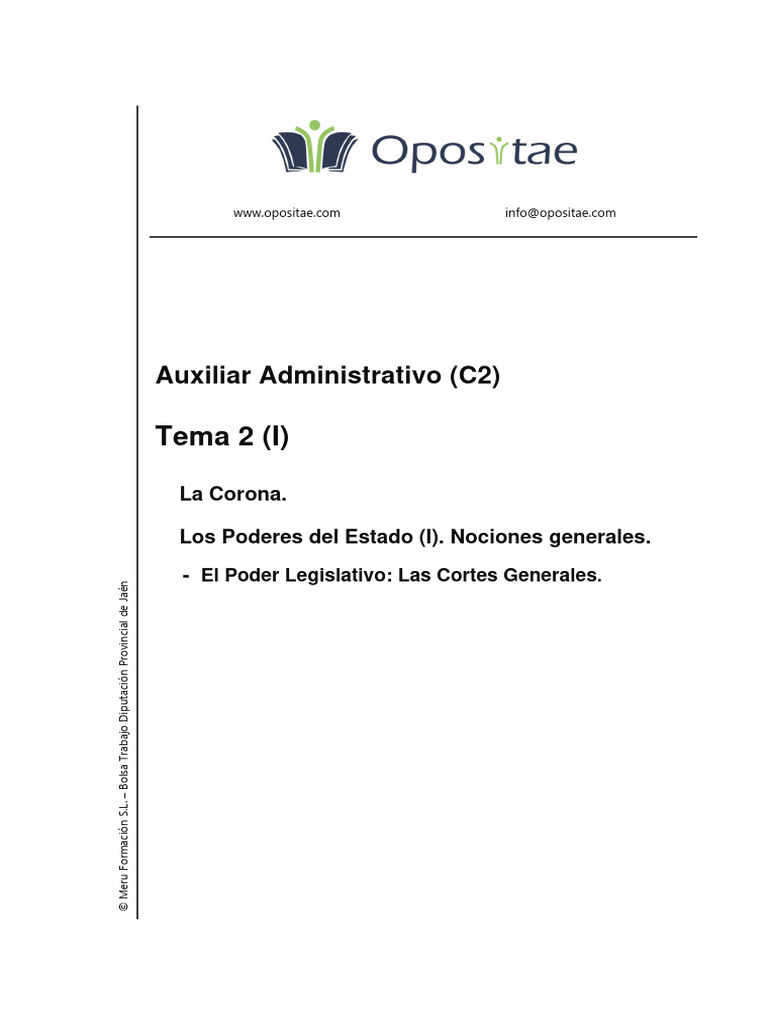 Tema 03 (I) Aux. Admtvo. Bolsa DIP | PDF