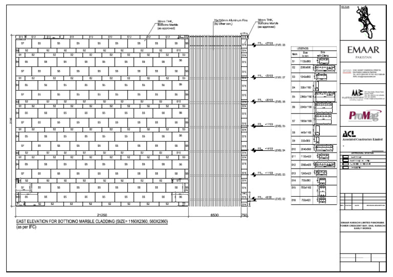 Stone Cladding Grid East-As Per Ifc | PDF