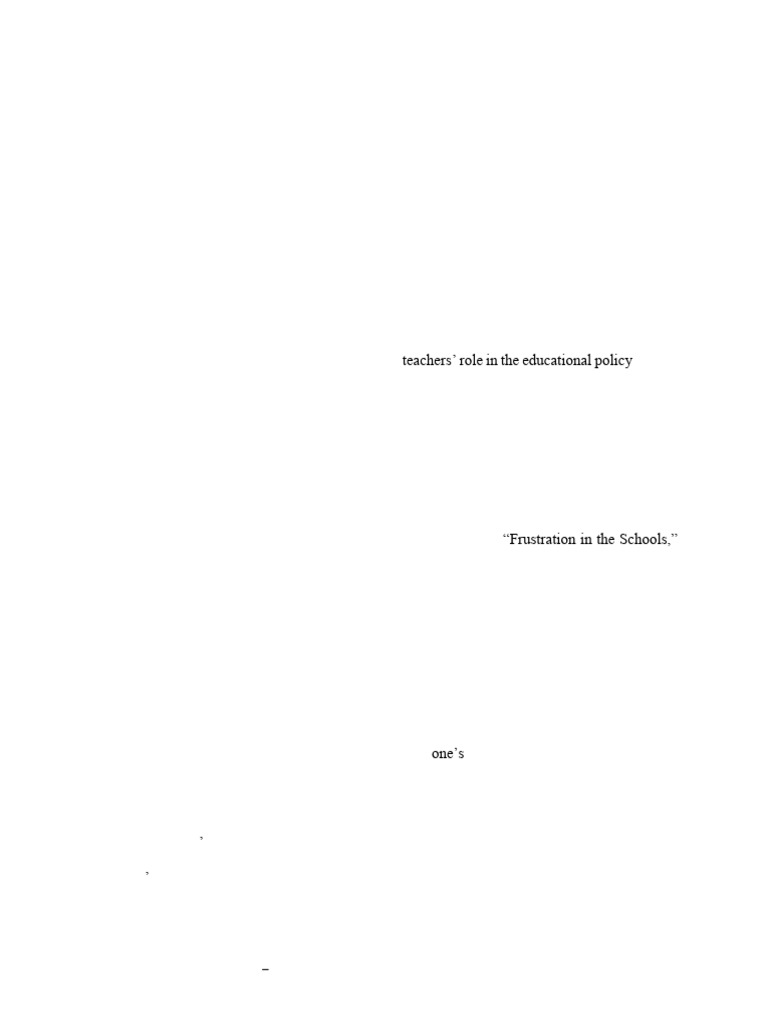 Teacher and Policy Maker | PDF