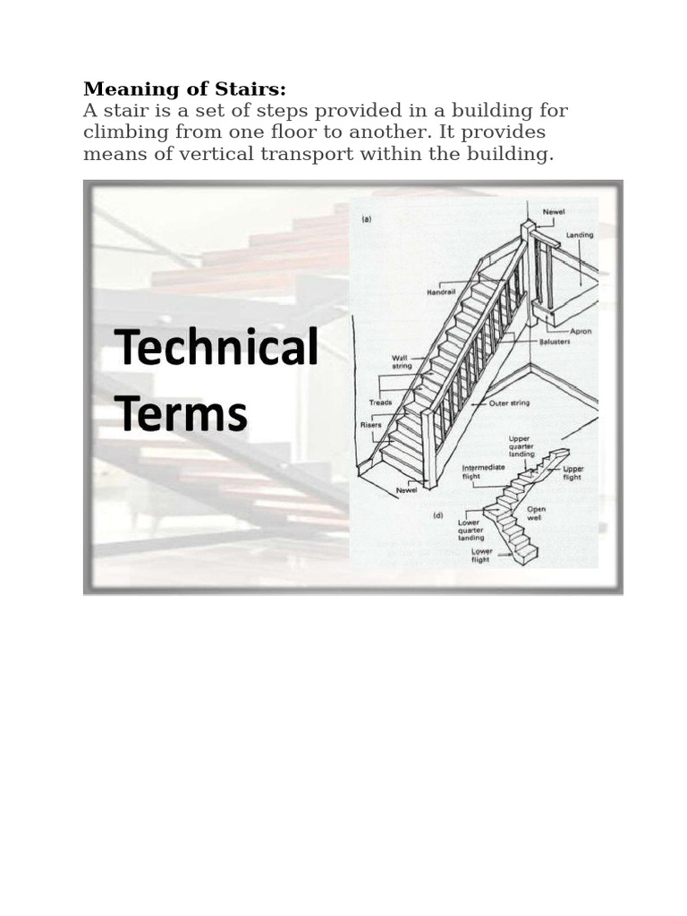 Stair Types and Terminology | PDF | Stairs | Technology & Engineering
