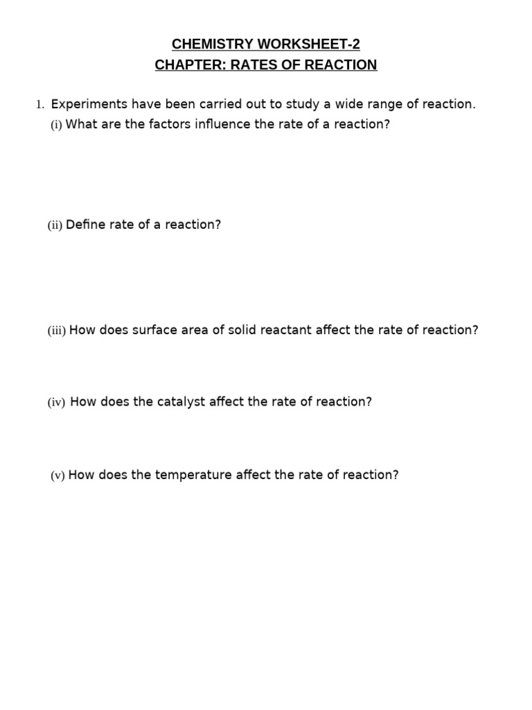 Worksheet 2 - Rates of Reaction-0620-21 (Oct-No) 2023 2 | PDF
