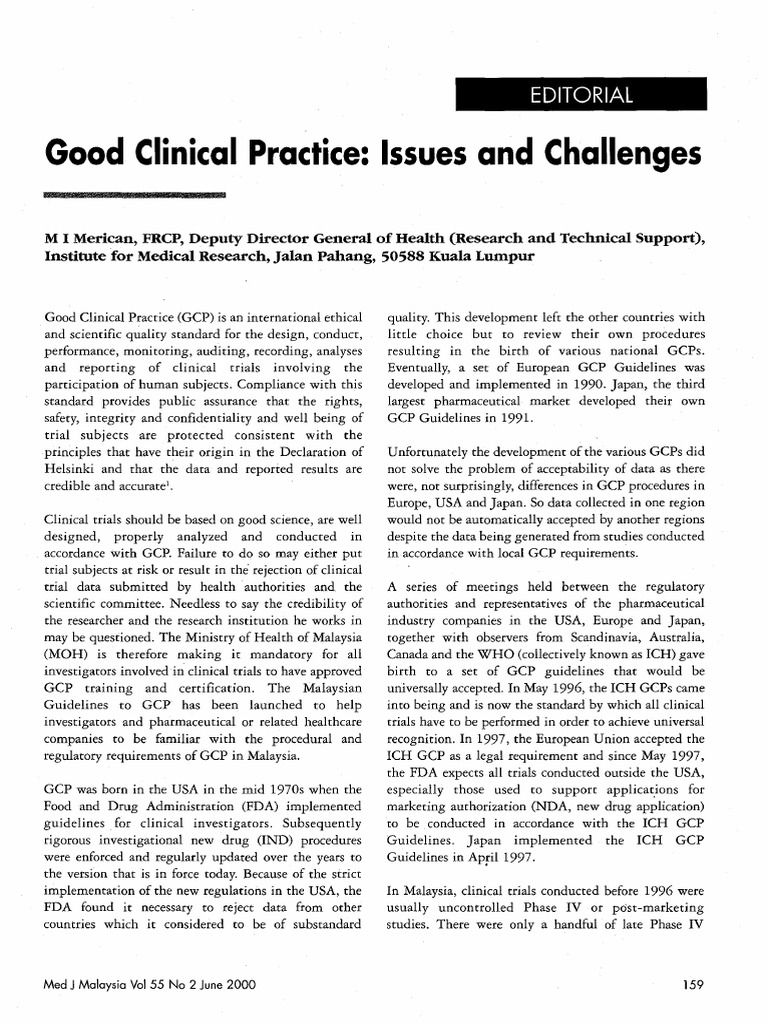 Good Clinical Practice Challenges - 240827 153714 | PDF