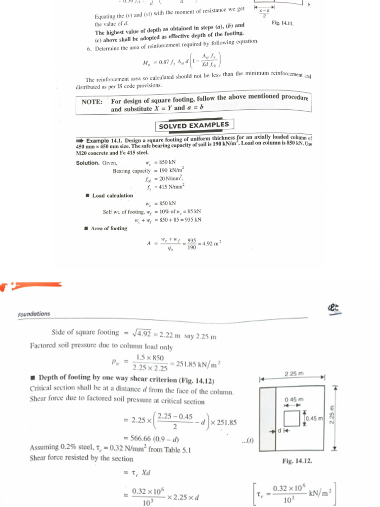Numerical On Footing | PDF