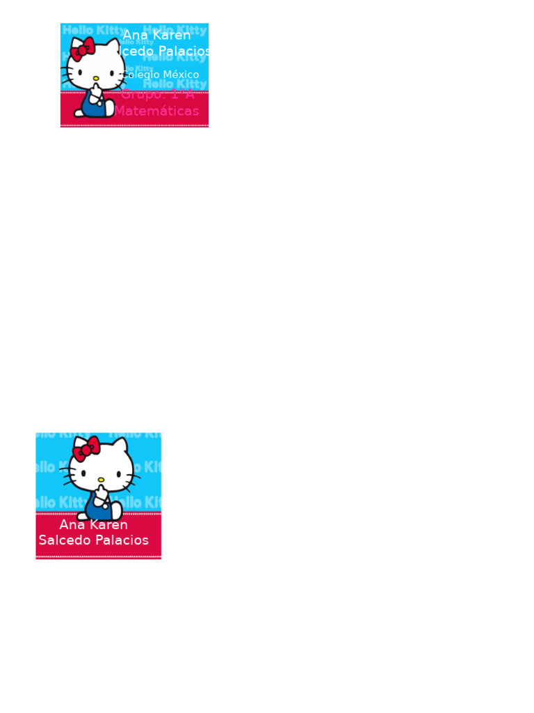 Etiqueta Escolar Hello Kitty | PDF
