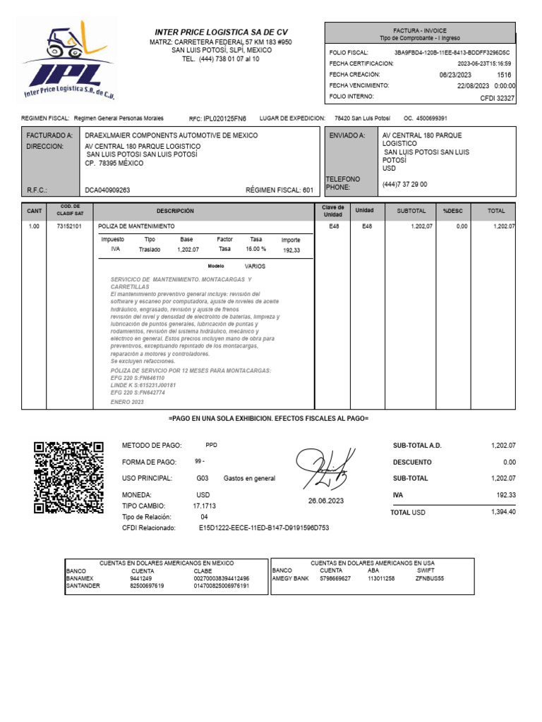 Inter Price Logistica Sa de CV: SC Cant Clave de Unidad Descripción ...