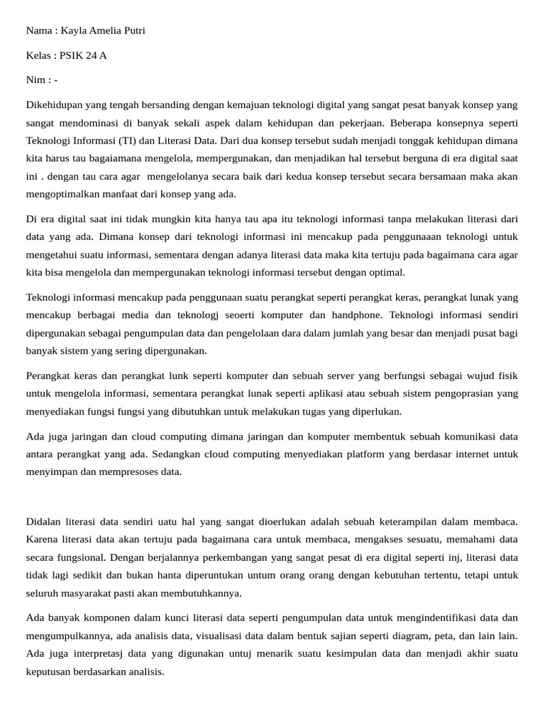 Essay Kayla Amelia Putri | PDF