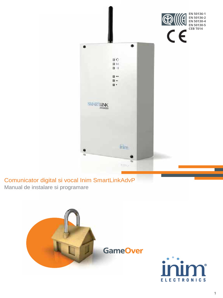 Manual de Utilizare Comunicator Digital Si Vocal Inim SmartLinkAdvP | PDF