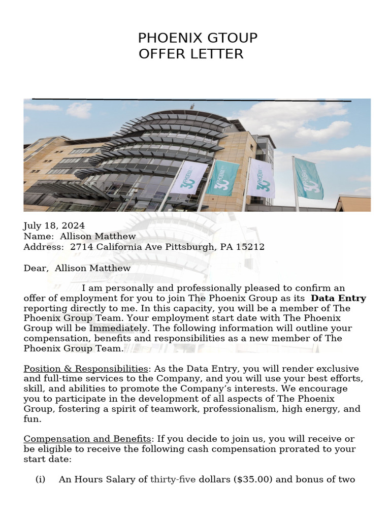 The Phoenix Group Offer Document | PDF