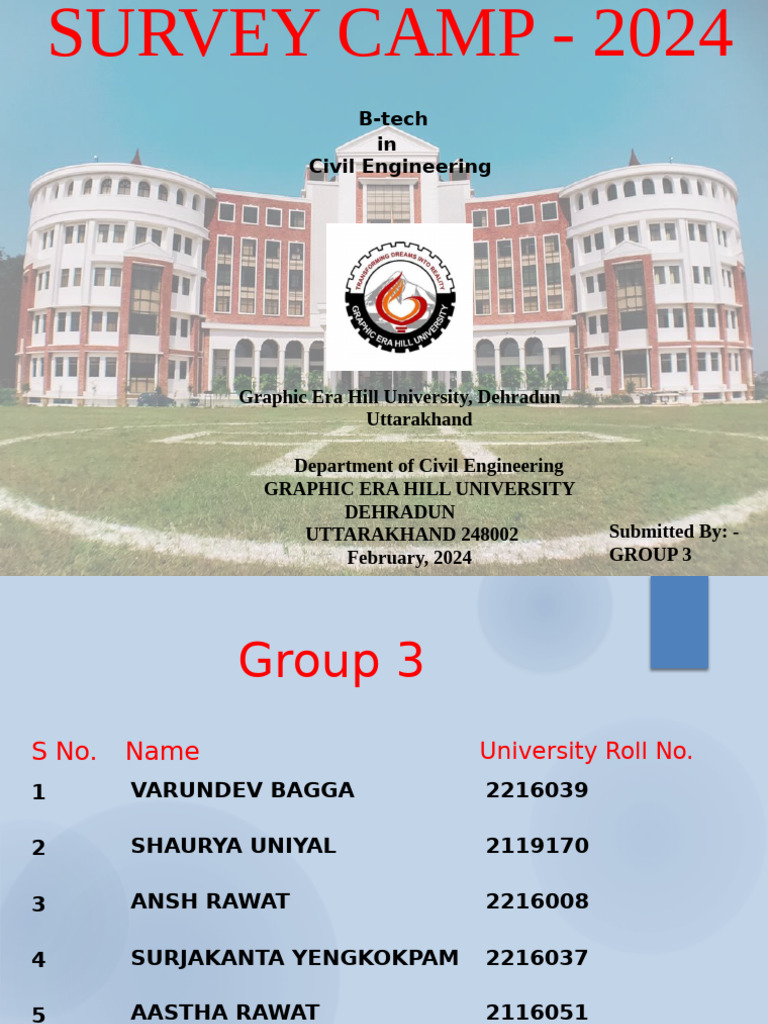 Survey - Camp - Group - Civil Engineering - FINAL | PDF | Surveying ...