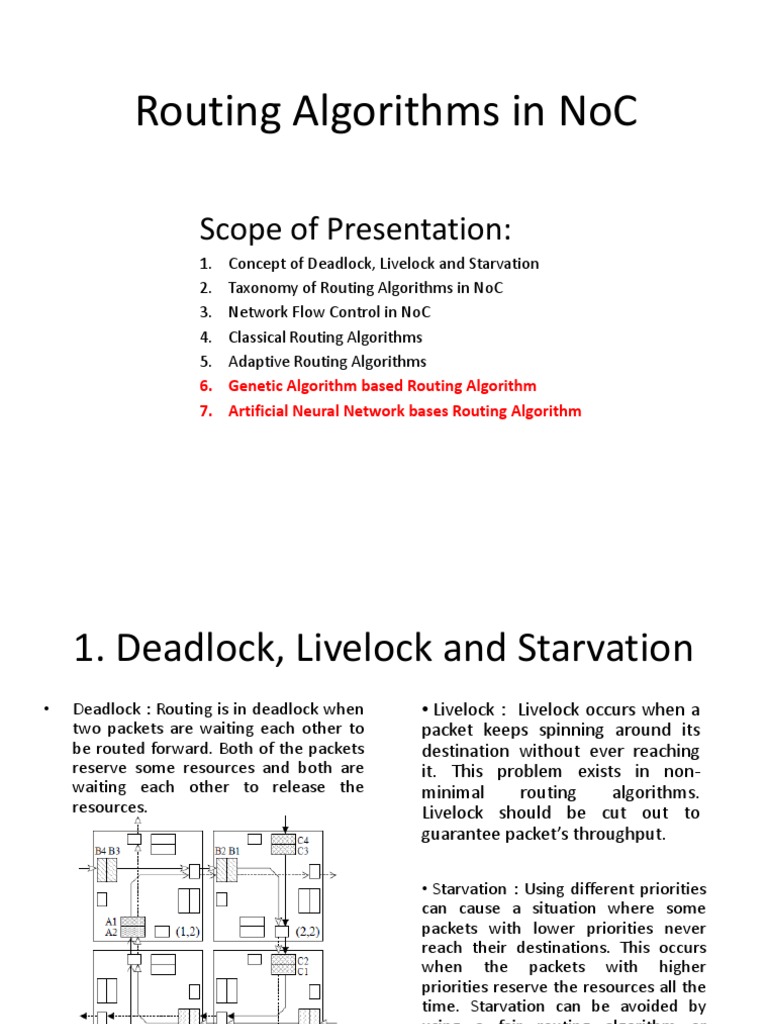 Routing Algorithms in NoC Overview | PDF | Routing | Router (Computing)