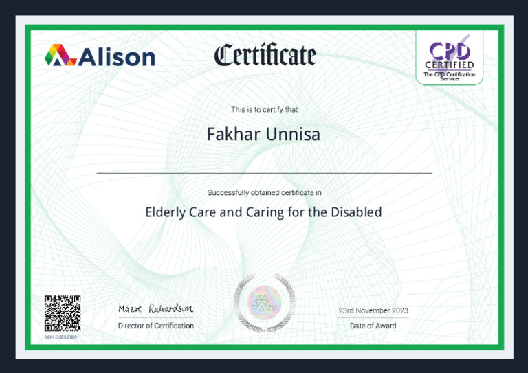 Alison - Certificate 1611 35556769 | PDF