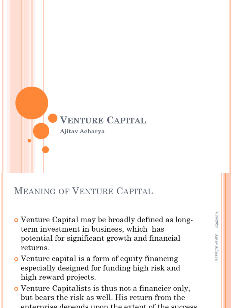 Understanding Venture Capital Basics | PDF | Finance & Money Management ...