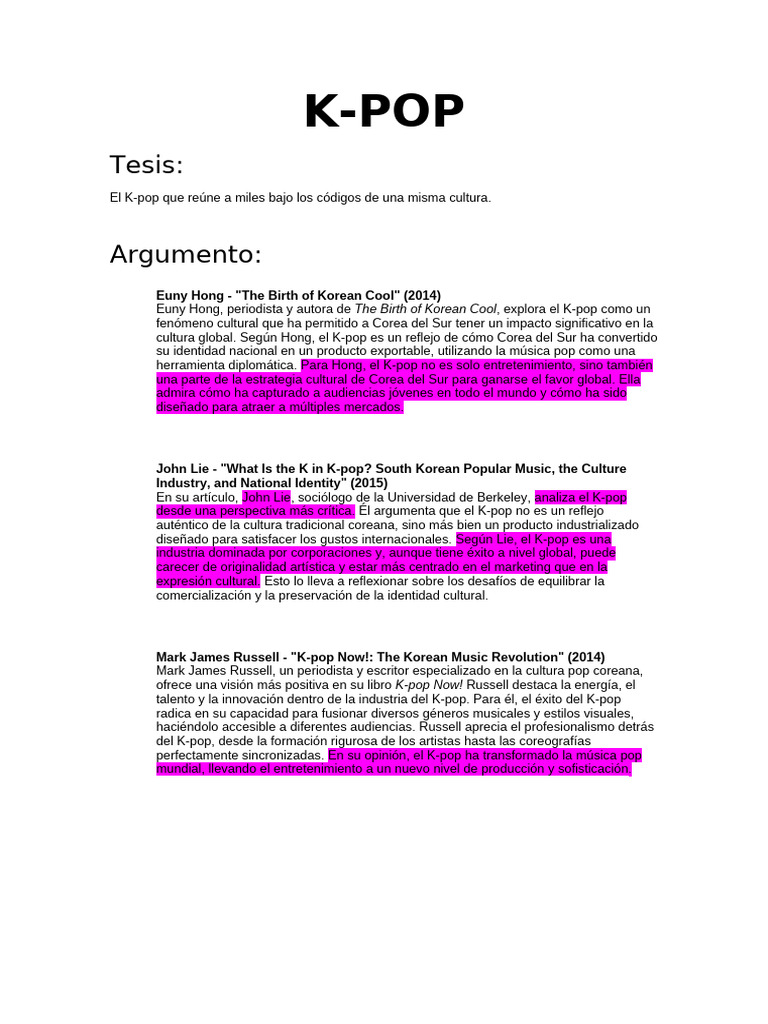 El K-Pop | PDF