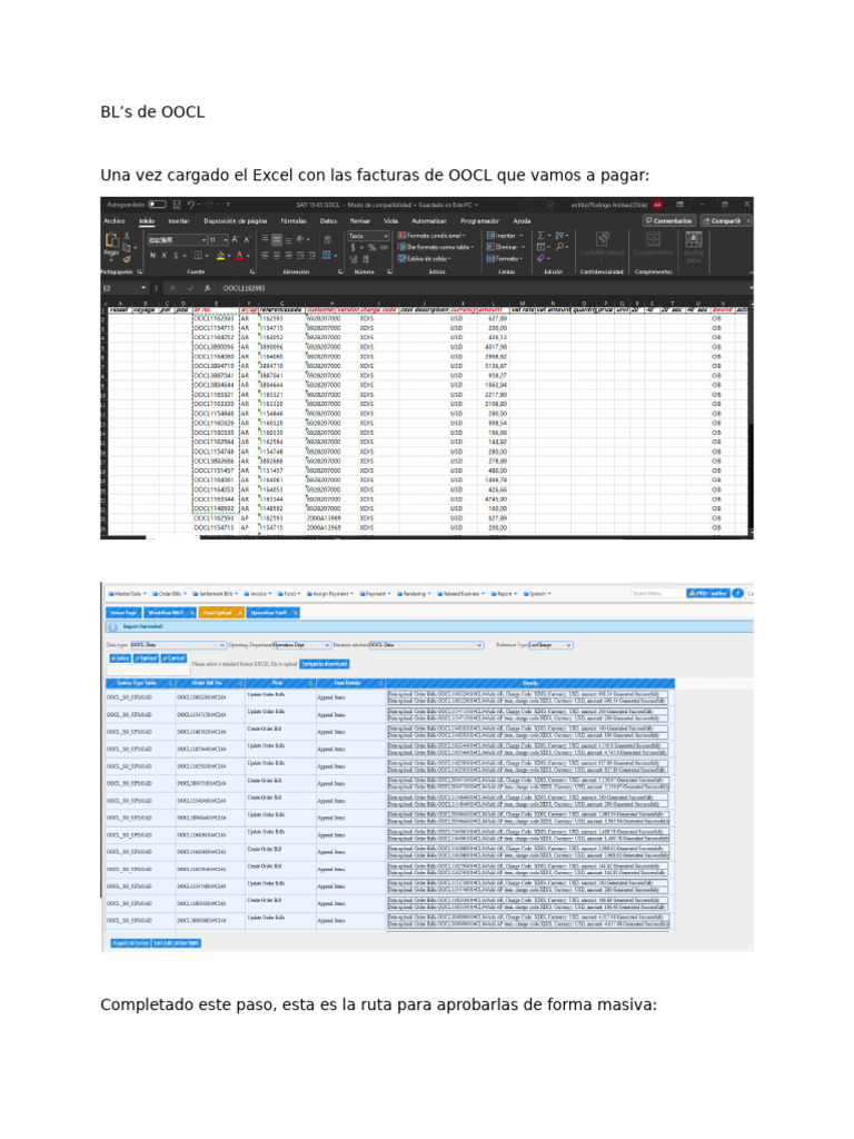 BL's Masivos de OOCL | PDF