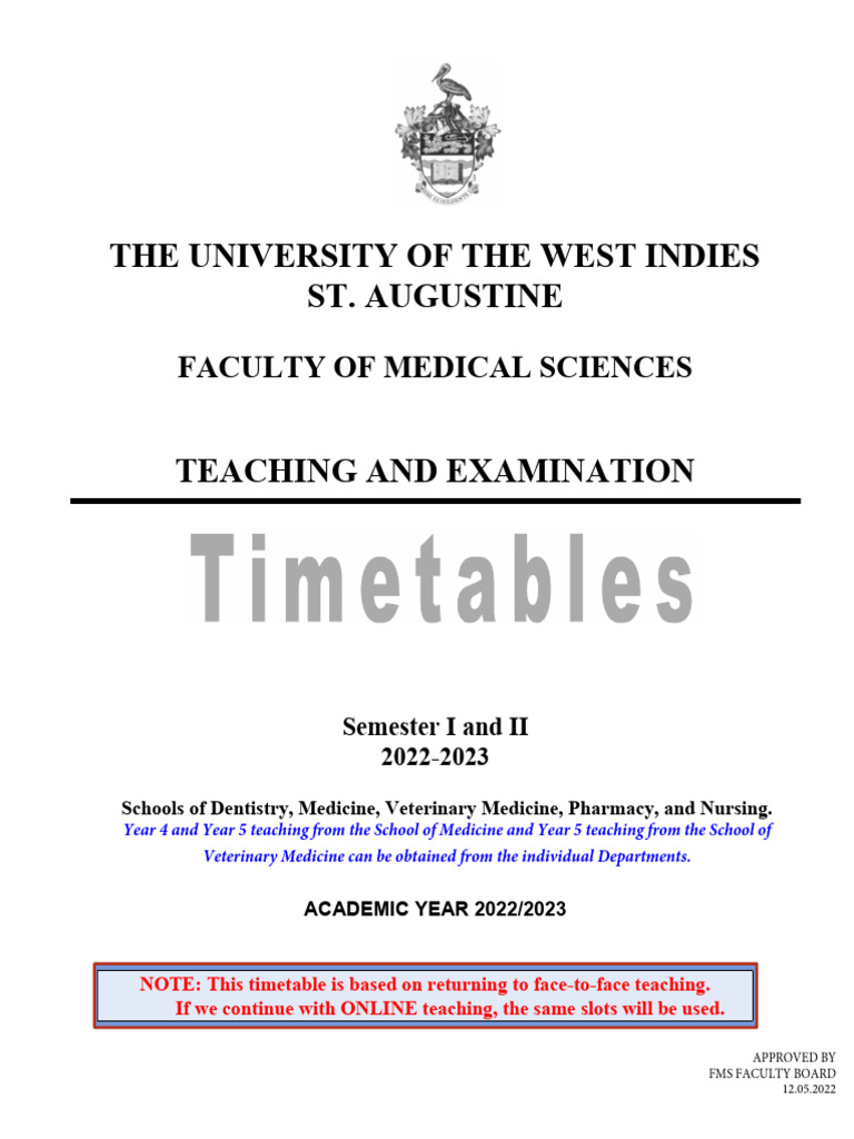 FMS Time Table 2022-2023 | PDF