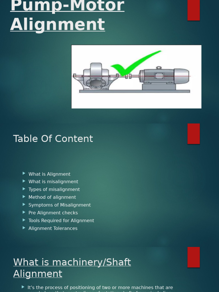 Pump Motor Alignment | PDF
