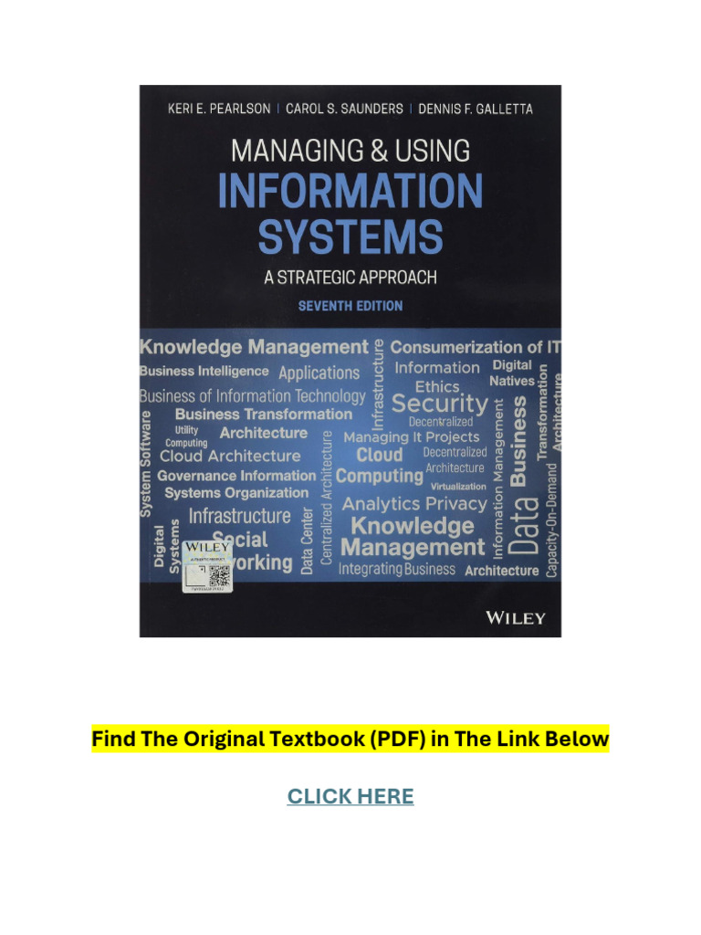 Managing and Using Information Systems A Strategic Approach 7th Edition | PDF | Social Media ...