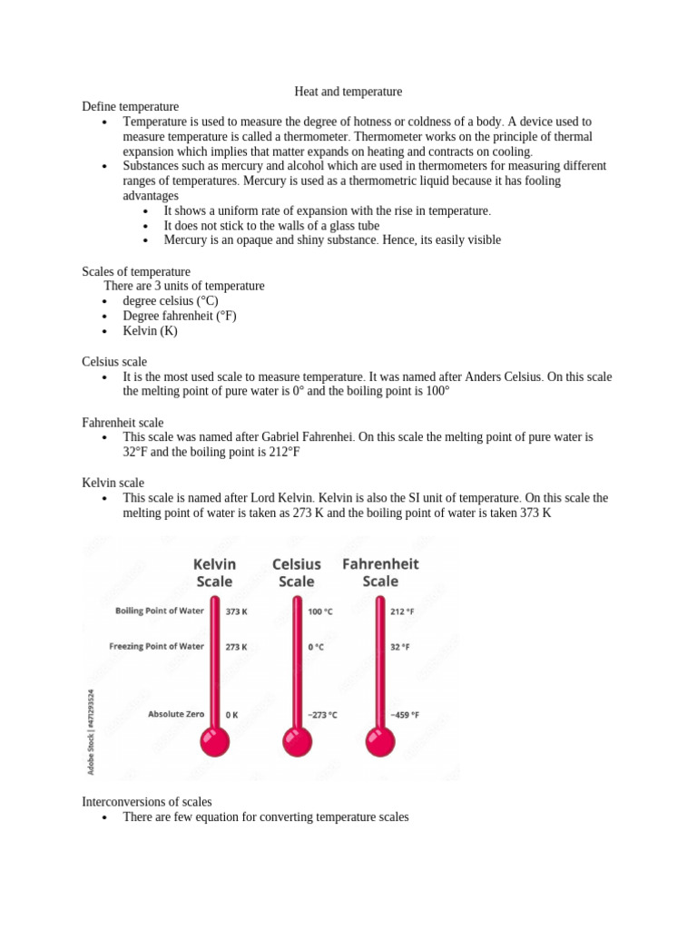 Heat and temperature | PDF