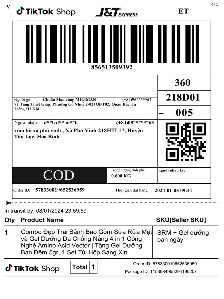 01-06 - 09-45-43 - Shipping Label+packing List | PDF