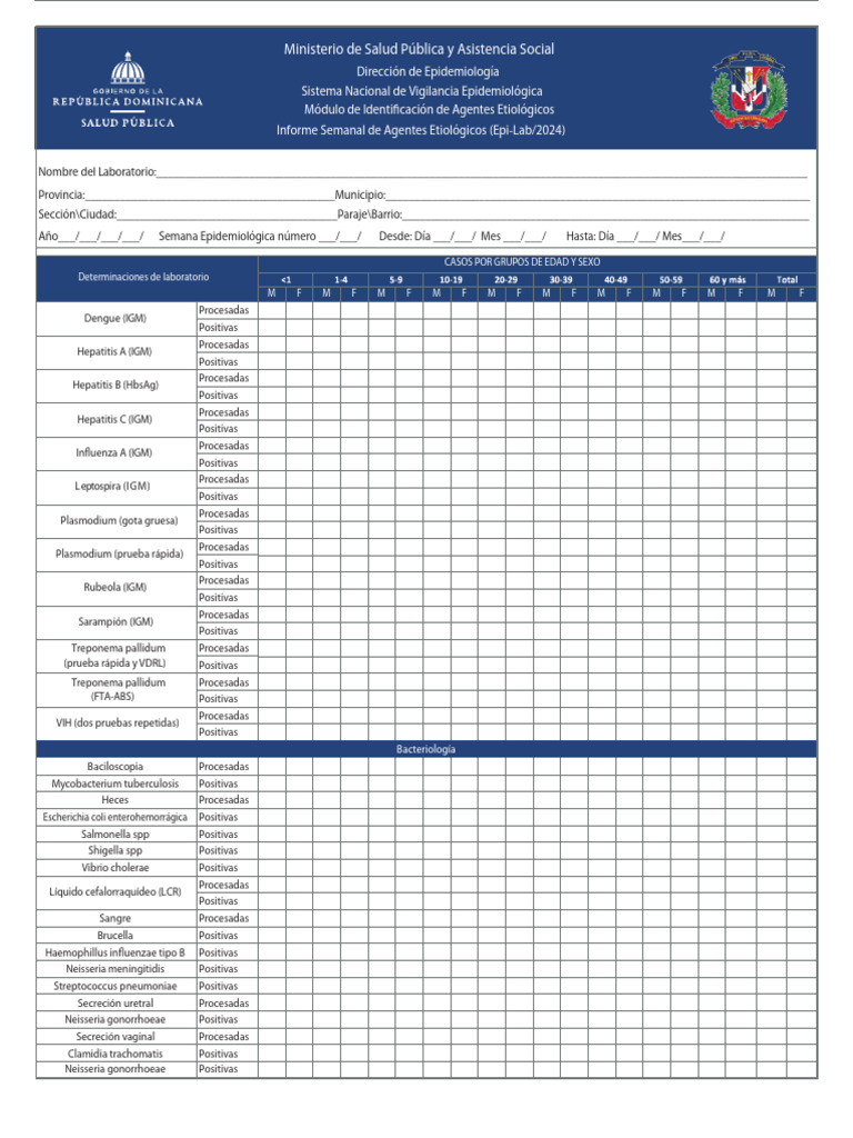 Formulario de Epi-Lab (Version 2024) | PDF