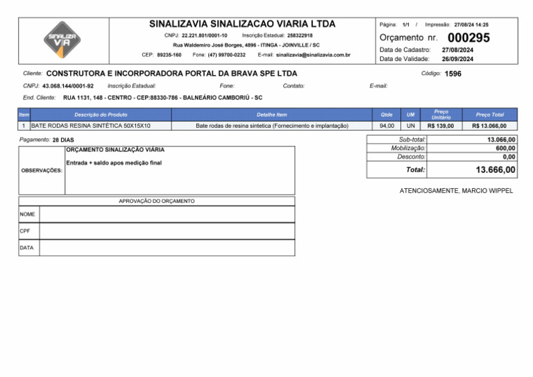 Const Incorp. Portal Da Brava | PDF