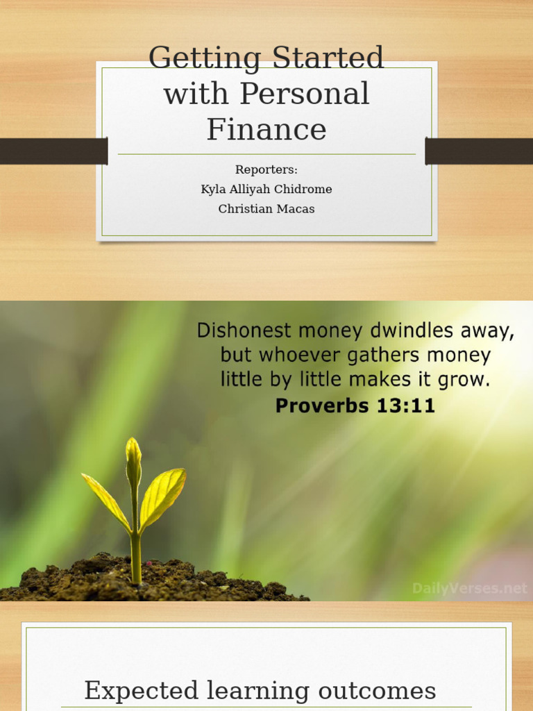 Getting Started With Personal Finance | PDF | Financial Literacy | Business