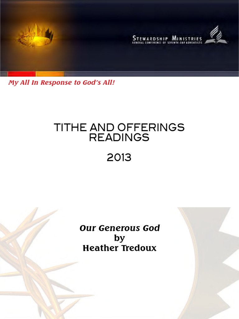2013 Our Generous God | PDF