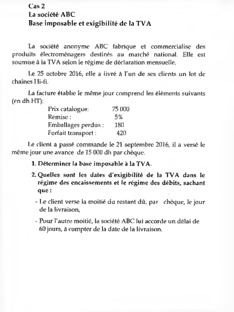 TVA Exercice | PDF