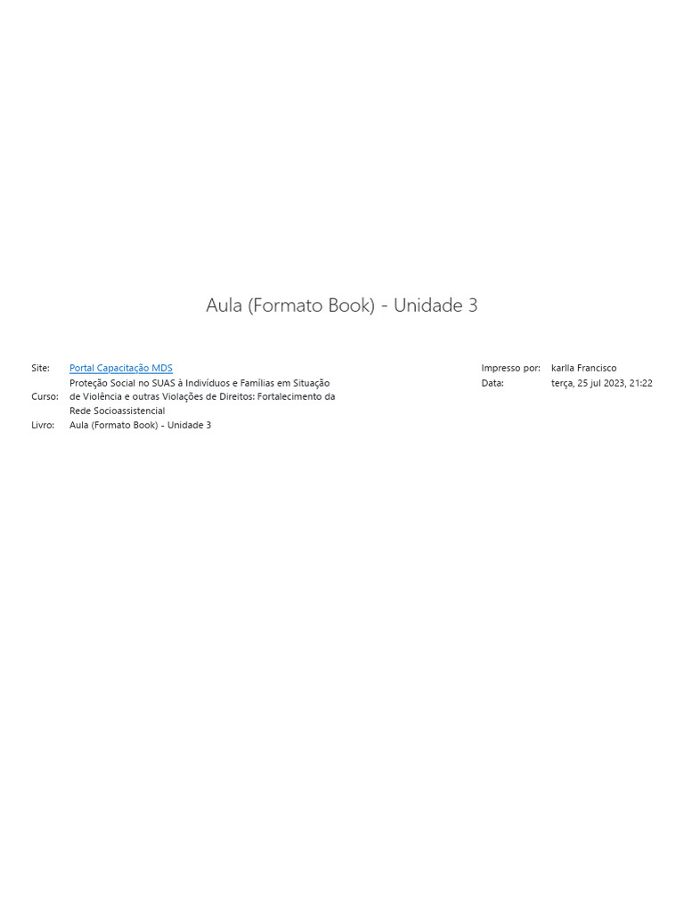Aula (Formato Book) - Unidade 3 | PDF