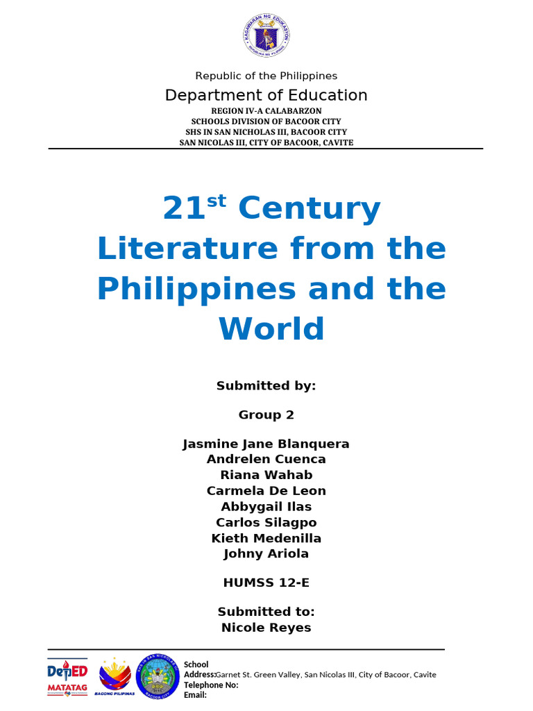 GROUP 4 - Written Report in 21st Century | PDF