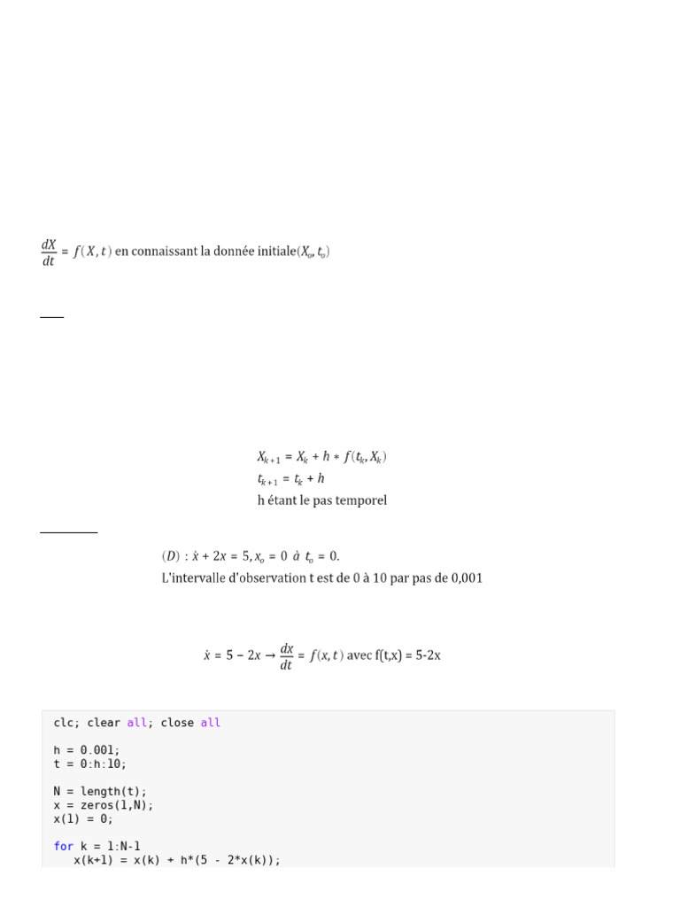 Algorithmes de Euler Et Runge-Kunta | PDF