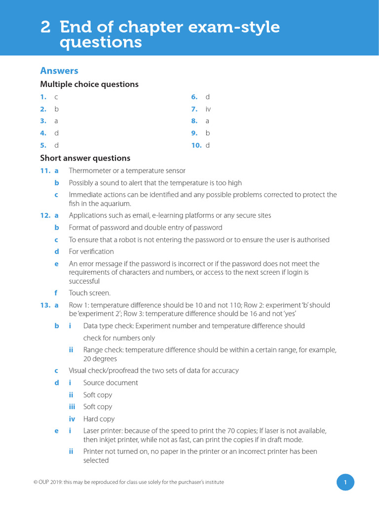 Csec - It - Answers - Chapter02 | PDF