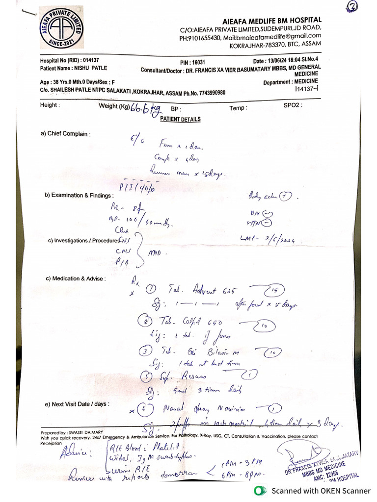 Medical Claim June 24 | PDF