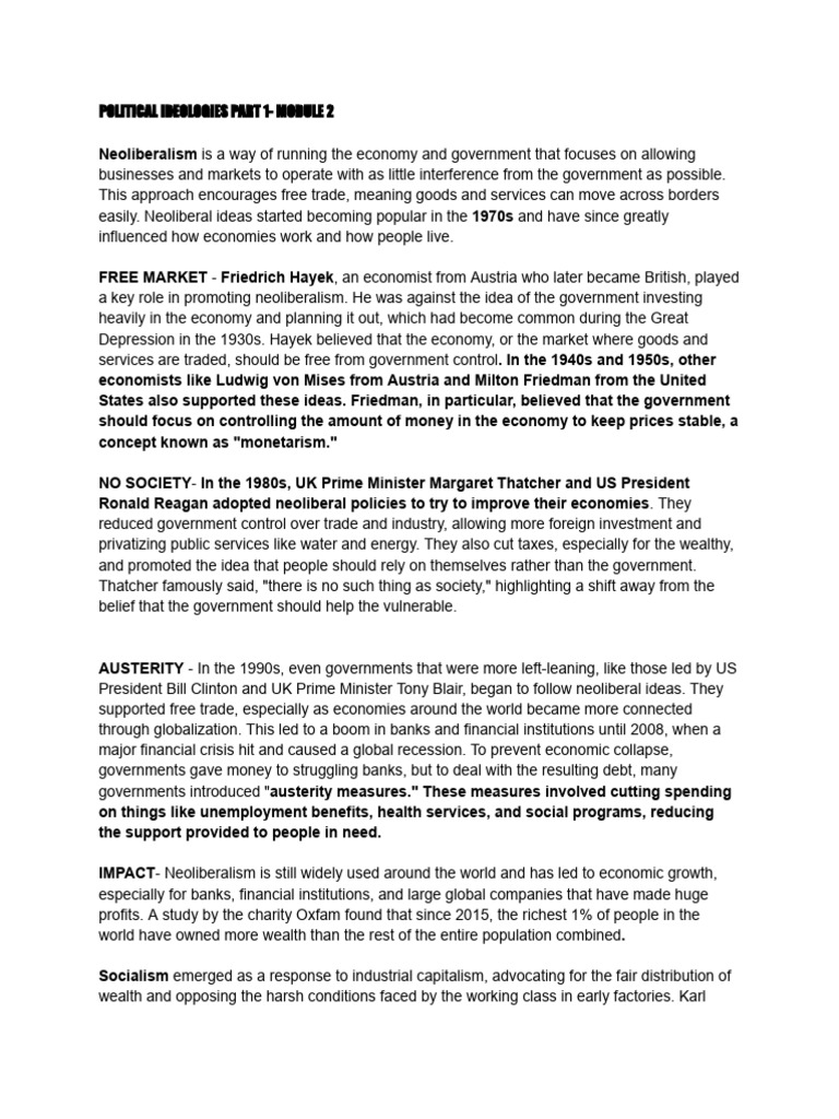 Political Ideologies Part 1 - Module 2 | PDF