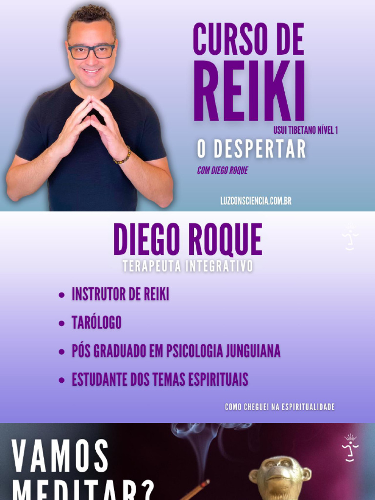 Curso de Reiki Usui Tibetano Nível 1 - Diego Roque | PDF