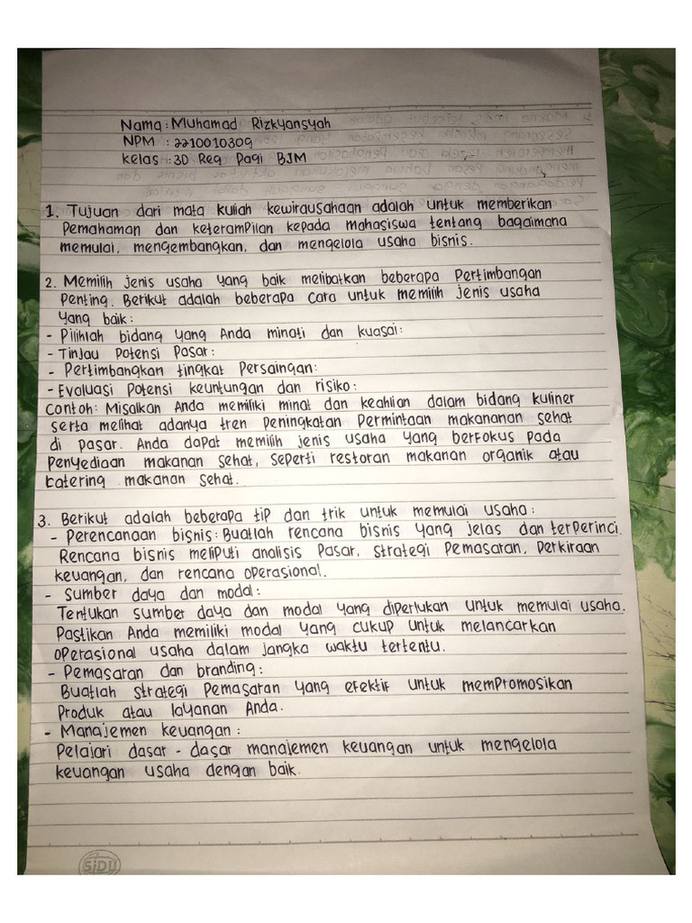 Muhamad Rizkyansyah 3D | PDF