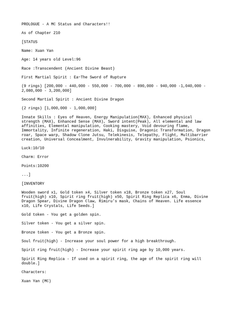 Reincarnated in My Own Douluo Dalu Fanfiction | PDF