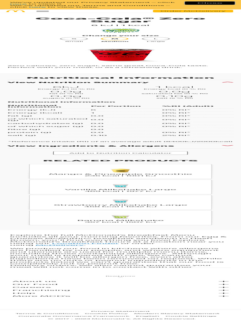 Coke Zero - Coca-Cola® | PDF