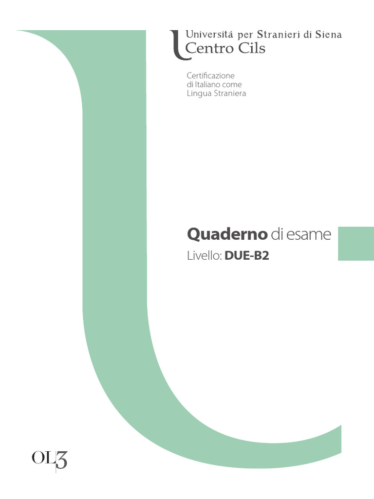 Quaderno - B2 CILS Giugno 2024 | PDF