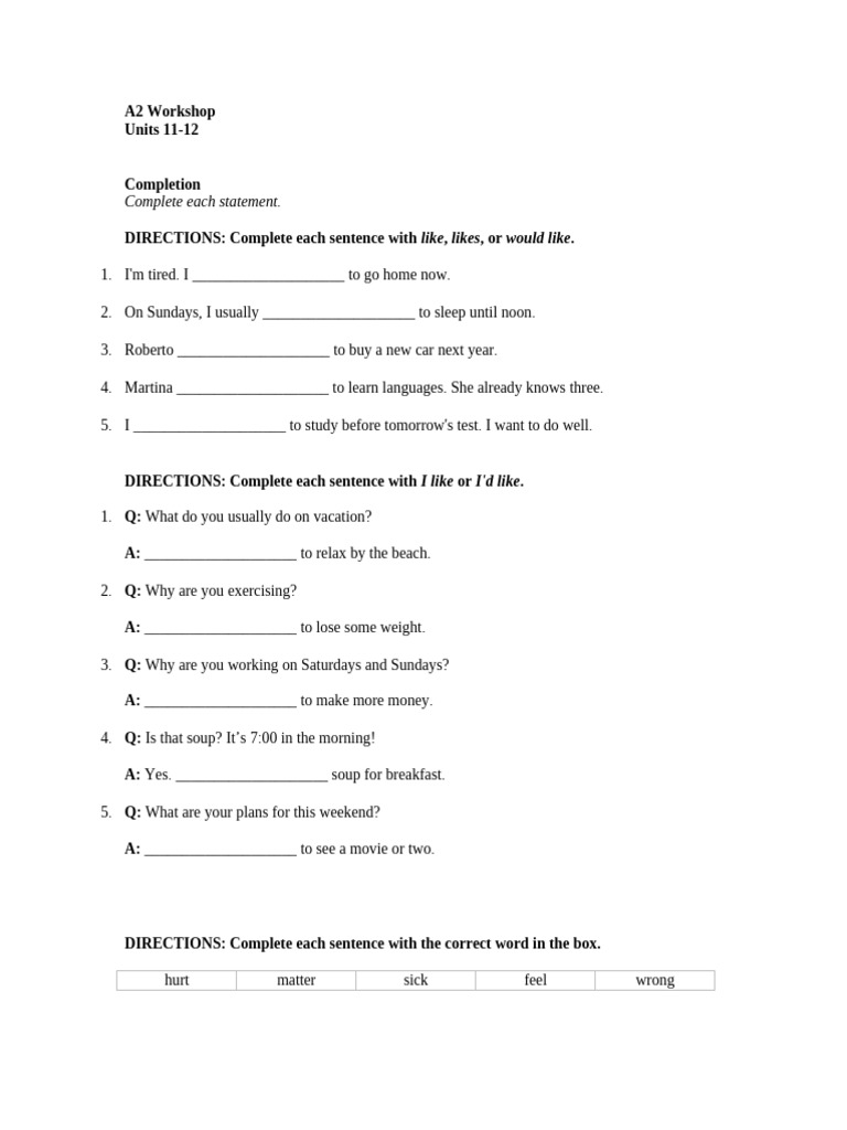 A2 Units 11-12 | PDF