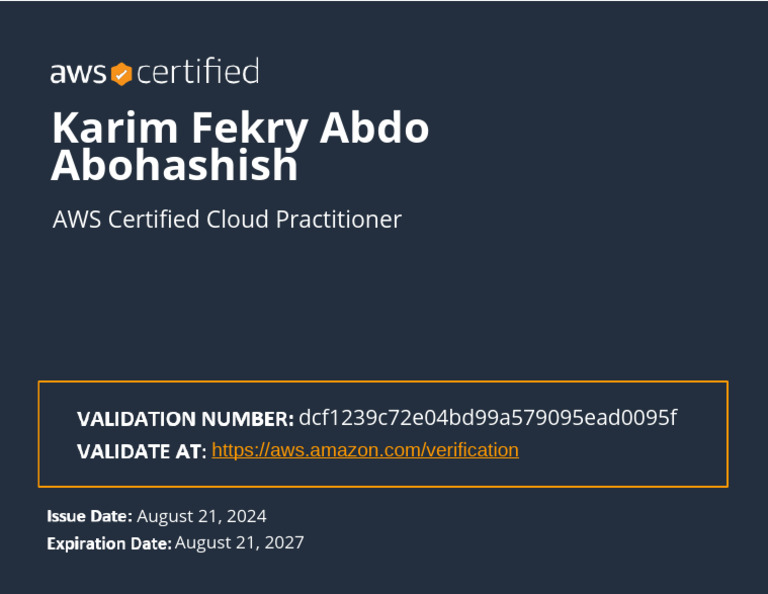 AWS Certified Cloud Practitioner Certificate | PDF